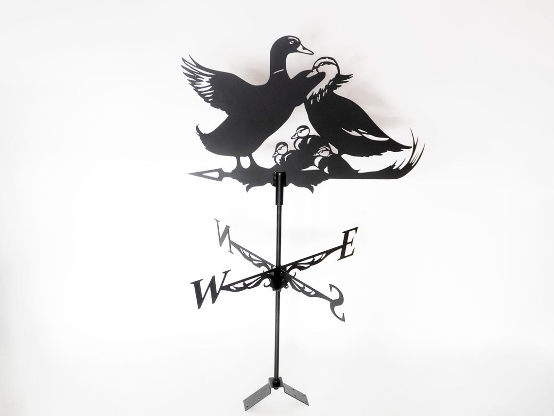 Duck Family Weathervane - Handcraft Wind Vane Decor for Roof or Garden ...