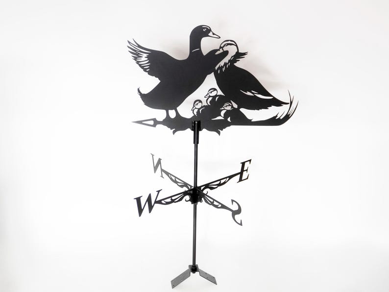 Duck Family Weathervane - Handcraft Wind Vane Decor for Roof or Garden ...