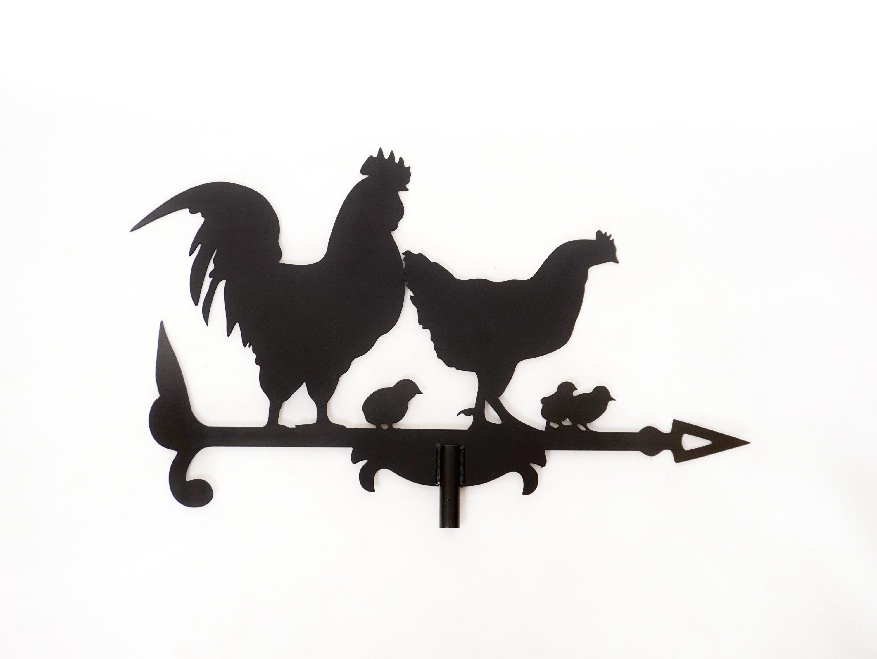 Rooster Weathervane - Custom Metal Decorative Wind Vane for Roof or ...