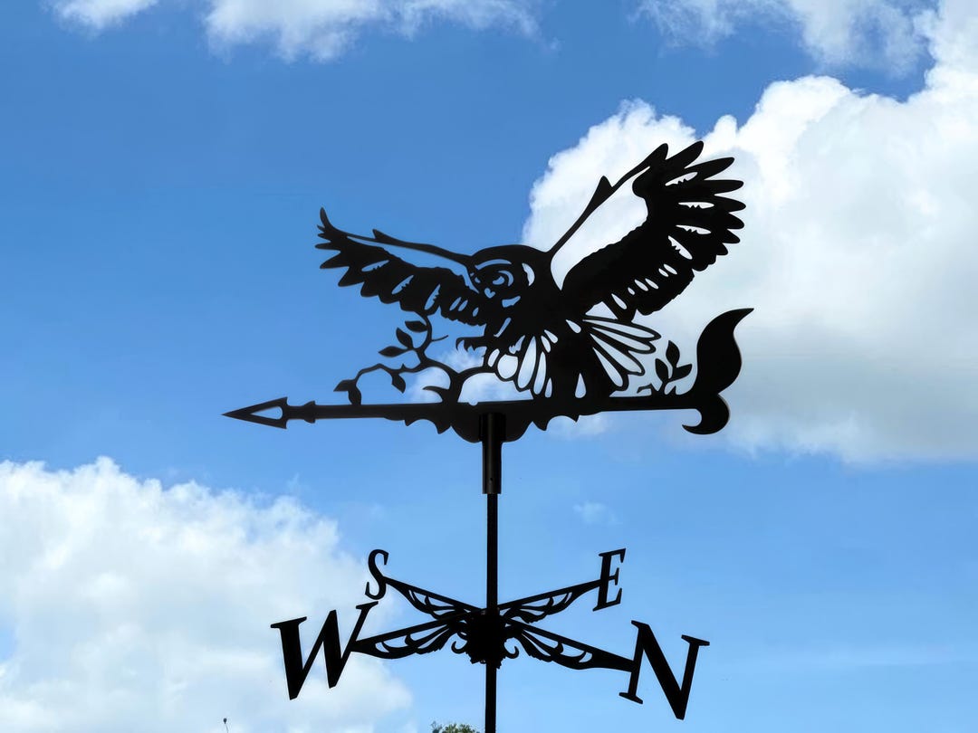 Owl Weathervane: Handcrafted Metal Wind Direction Indicator - Etsy