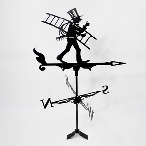 Chimney Weather Vane - Wind Vane Decor for Roof or Garden - Metal Wind ...