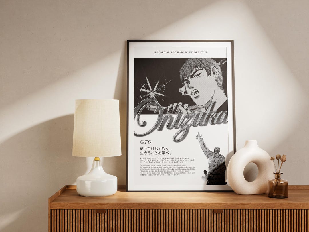 Great Teacher Onizuka Poster, GTO, Japanese Wall Art, Manga Poster, GTO ...