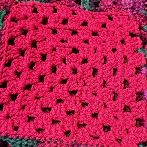 Jewel Tone Crocheted Granny Square Afghan Throw - Etsy