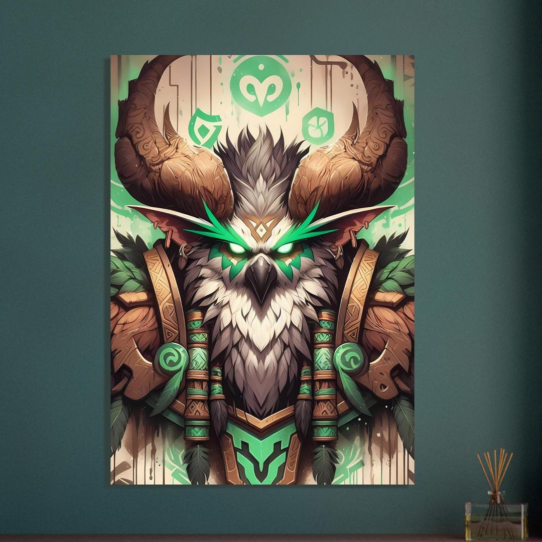 Owl Druid Poster – Fantasy World of Warcraft Wall Art | Night Elf Druid ...