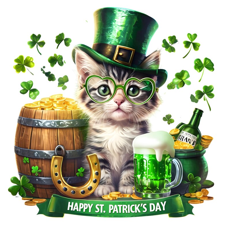 Happy St. Patrick's Day Clipart Bundle - 3 Pngs Festive Irish ...