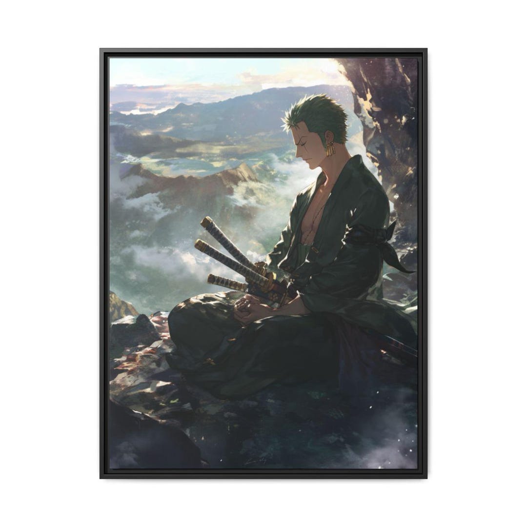 One Piece Zoro Matte Canvas, Stretched, 0.75" / 1.25" / Frame - Etsy