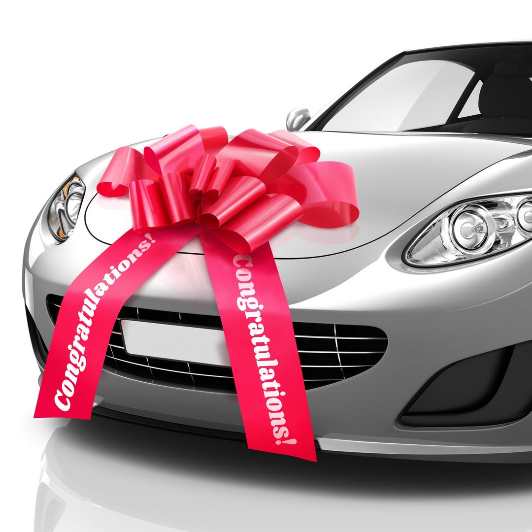 Congratulations Car Bow large 23 Inch, Red Gift Bows, Giant Bow, Huge ...
