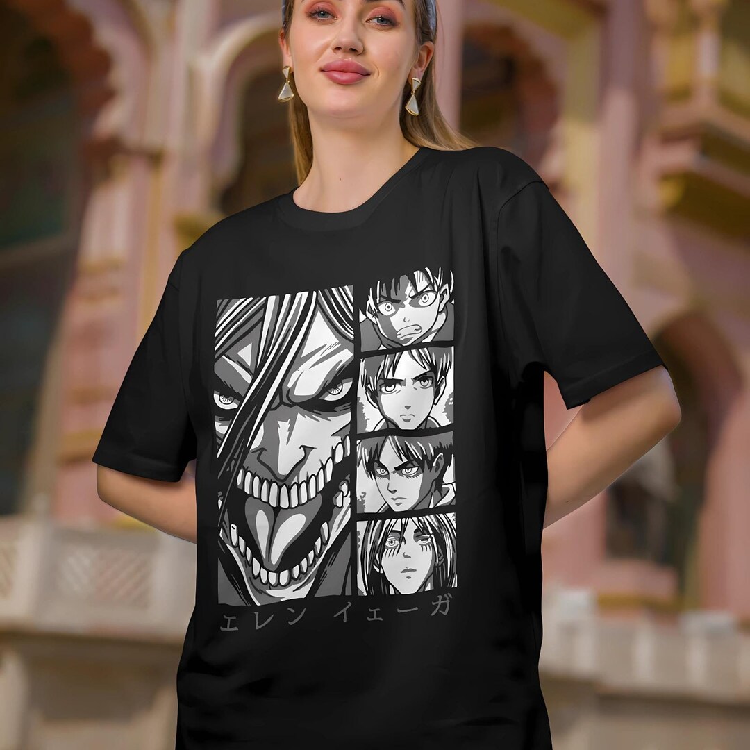 Attack on Titan Shirt, Eren Yeager Titan Tshirt, AOT Japanese Anime ...