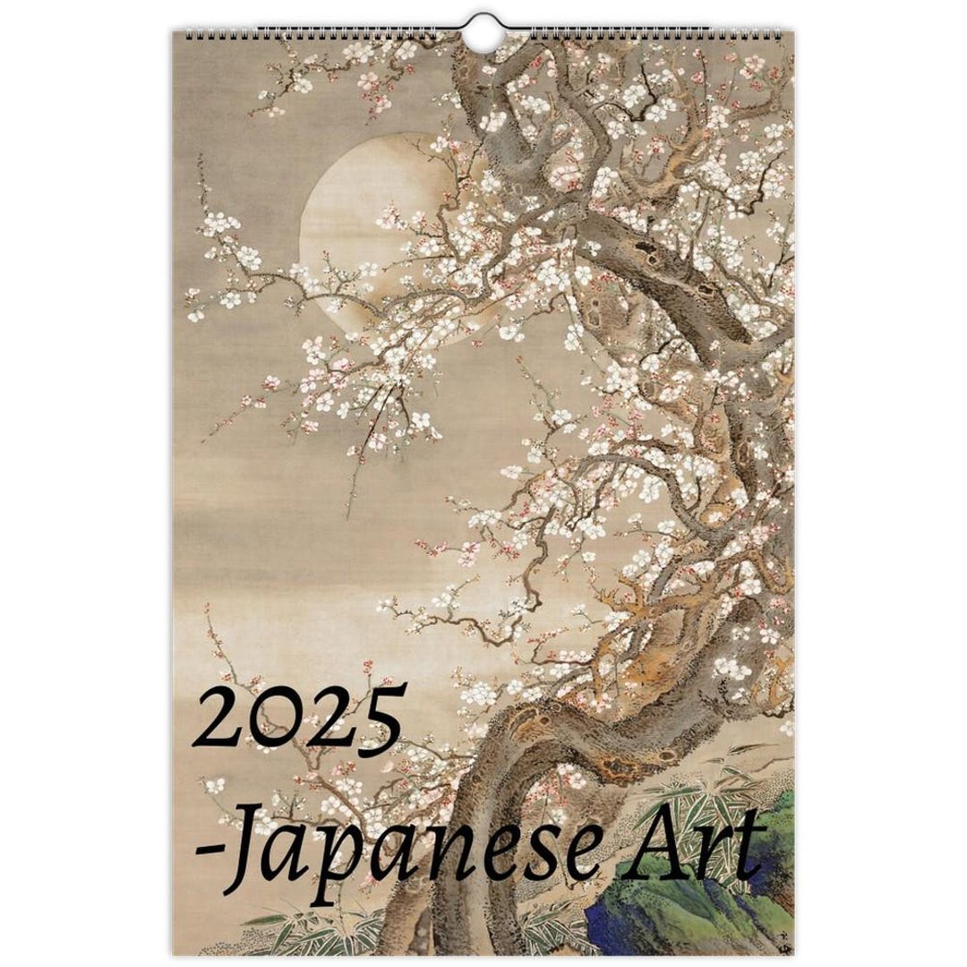 2025 Japanese Artwork Wall Calendar US & CA Hokusai, Vintage Artwork ...