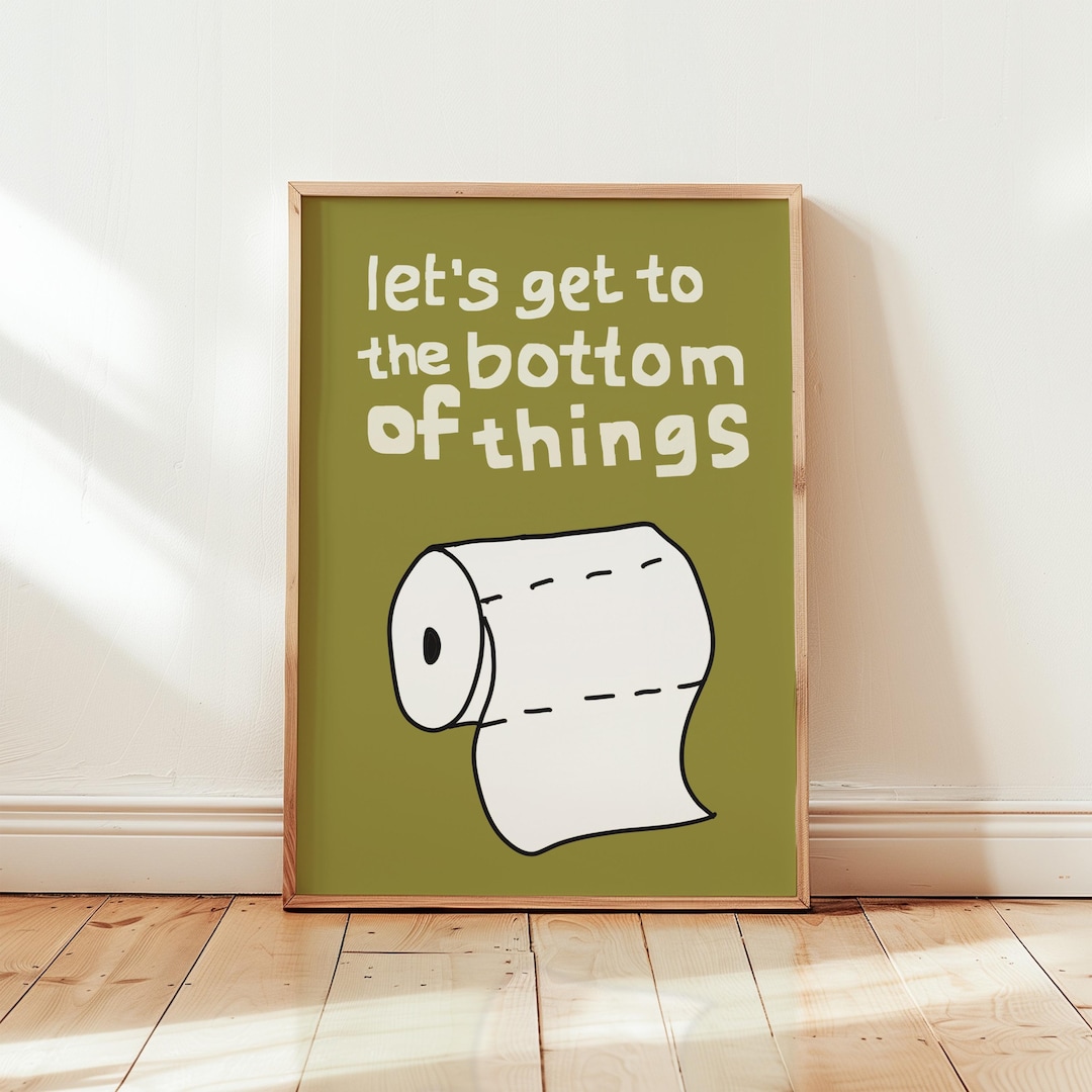 Toilet Roll Pun Print, Funny Bathroom Wall Art, Bathroom Pun Decor ...