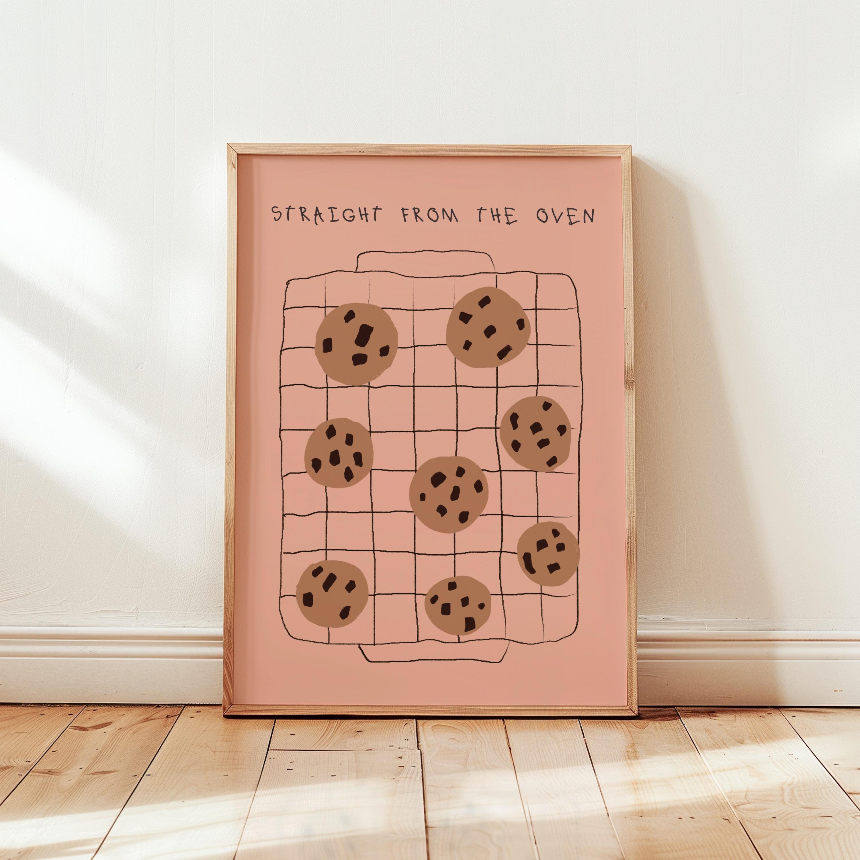 Chocolate Chip Cookies Wall Art, Kitchen Decor, Baking Print, Cookie ...