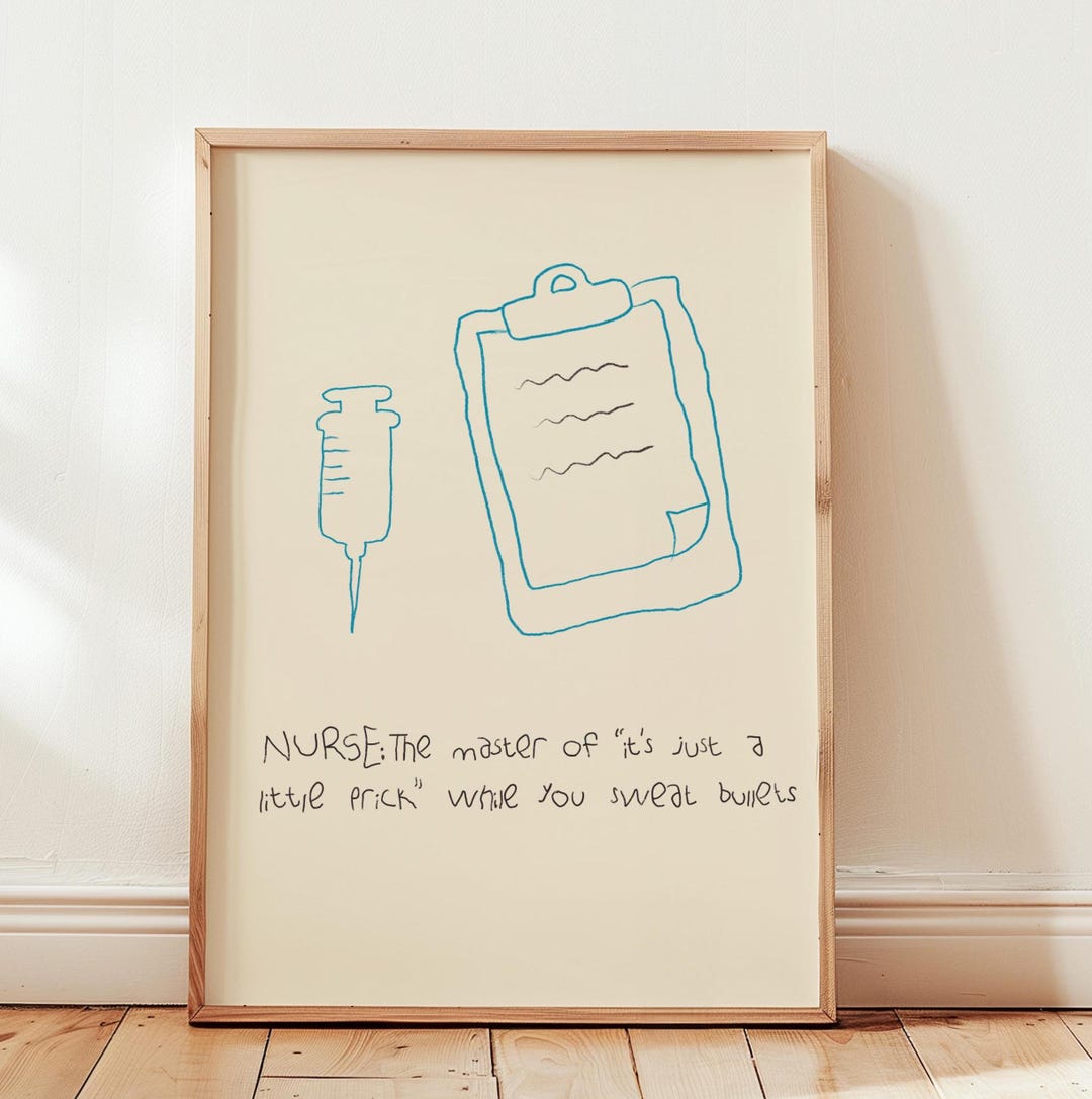 Funny Nurse Wall Art, Medical Office Decor, Nurse Appreciation Print ...