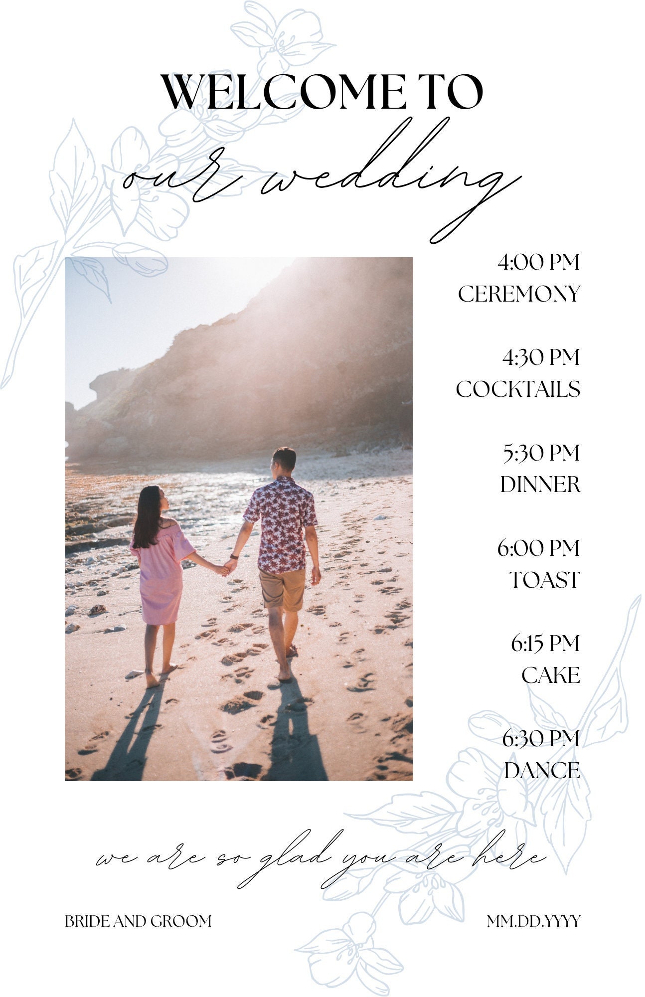Elegant Wedding Program Template - Etsy