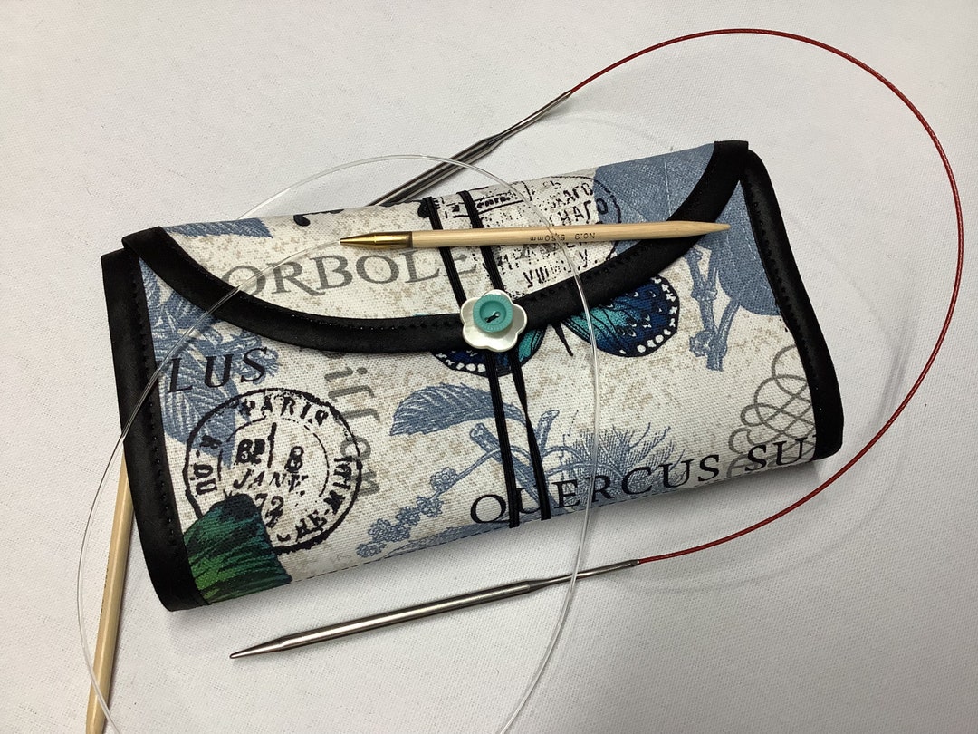 Circular Needle Case W/fabric Options, Holds 12 to 35 Needles - Etsy
