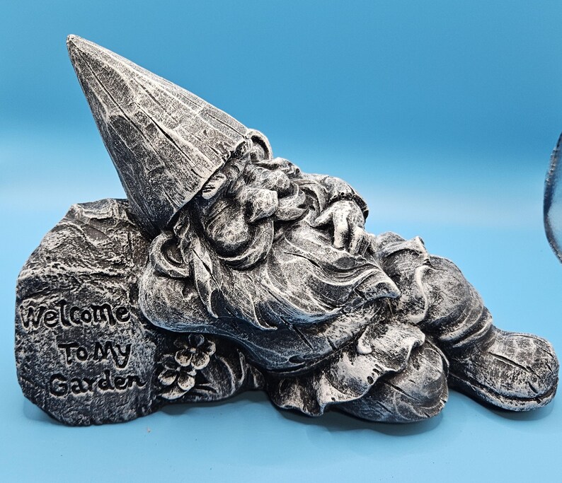 Lazy Gnome Concrete Garden Statue - Etsy