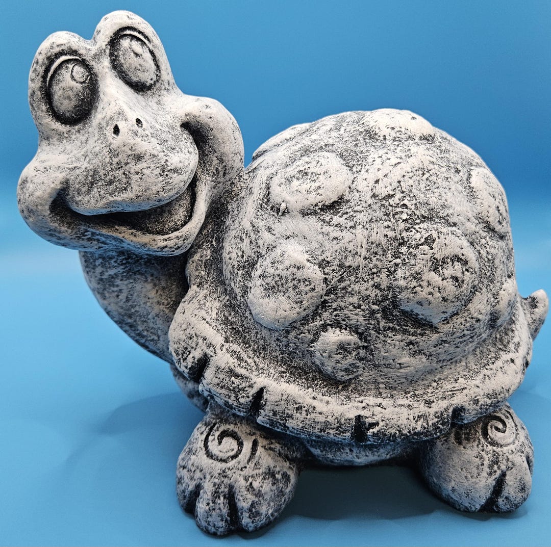 Turtle Concrete Garden Statue - Etsy
