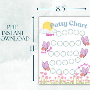 3 Pack Potty Chart Set, Reward Chart, Printable Potty Chart, Digital ...