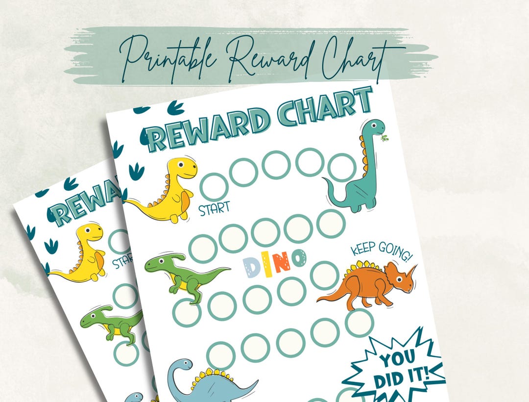 Dinosaur Reward Chart, Kids Behavior Tracker (digital Download) - Etsy ...