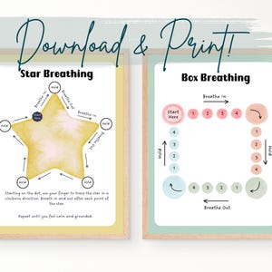 Boho Breathing Techniques Posters, Printable Calm Corner, Educational ...