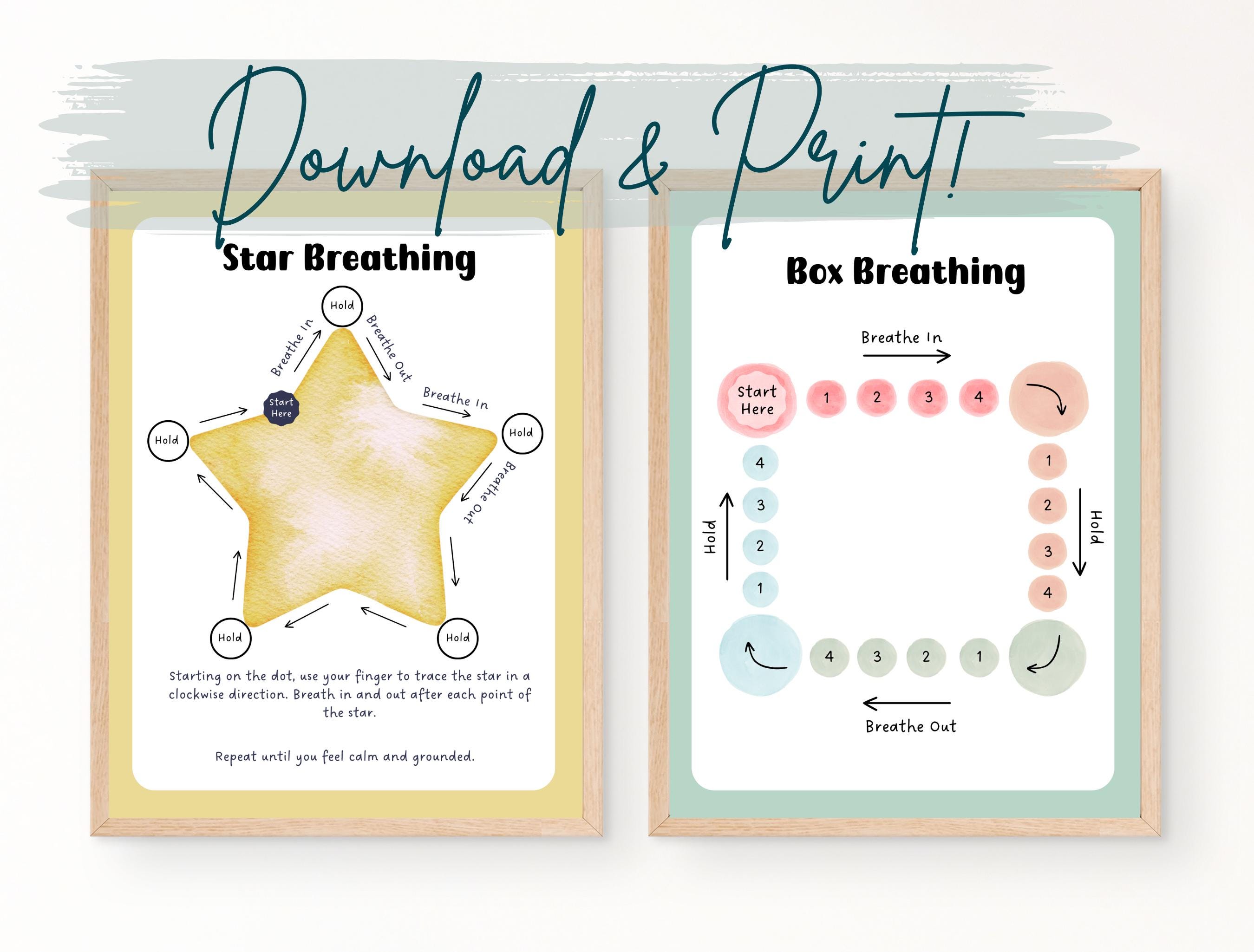 Boho Breathing Techniques Posters, Printable Calm Corner, Educational ...