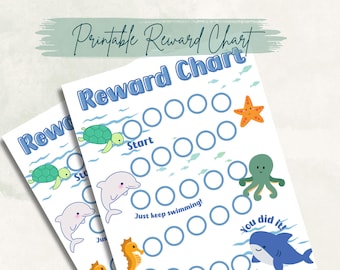 Mermaid Reward Chart for Kids, Printable Reward Chart, Behavior Chart ...