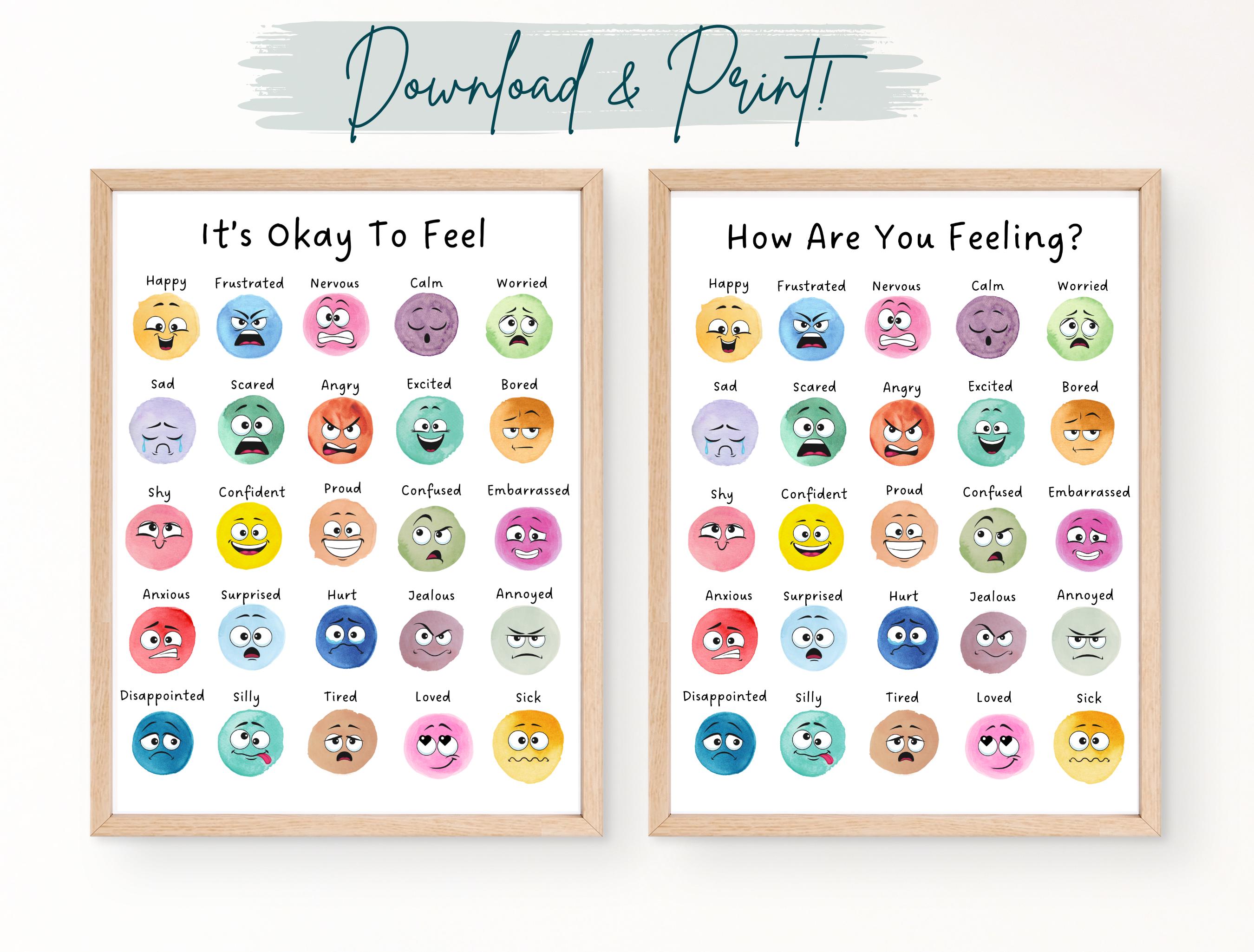 How Are You Feeling Poster, Printable Emotions Chart for Kids, It's ...
