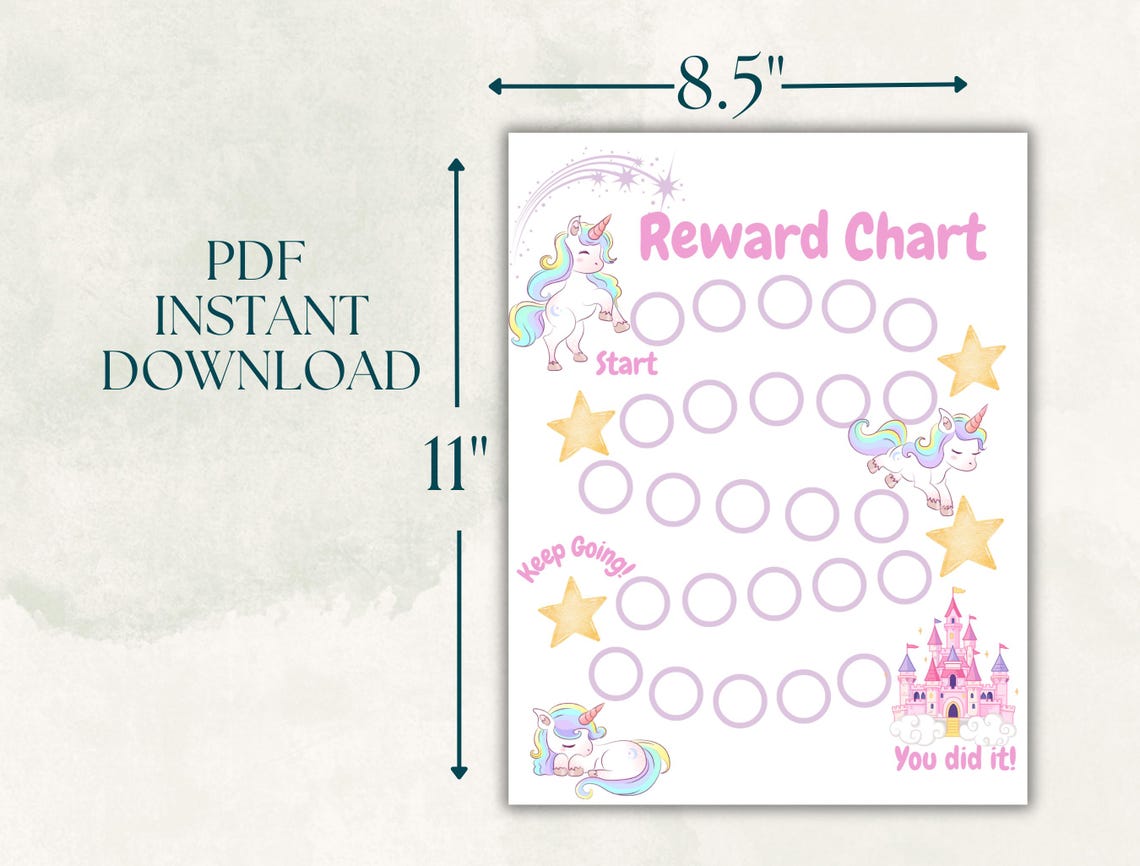 3 Pack Reward Chart Set for Kids, Printable Reward Chart, Behavior ...