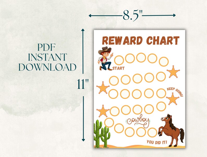 3 Pack Reward Chart Set for Kids, Printable Reward Chart, You Can Do It ...
