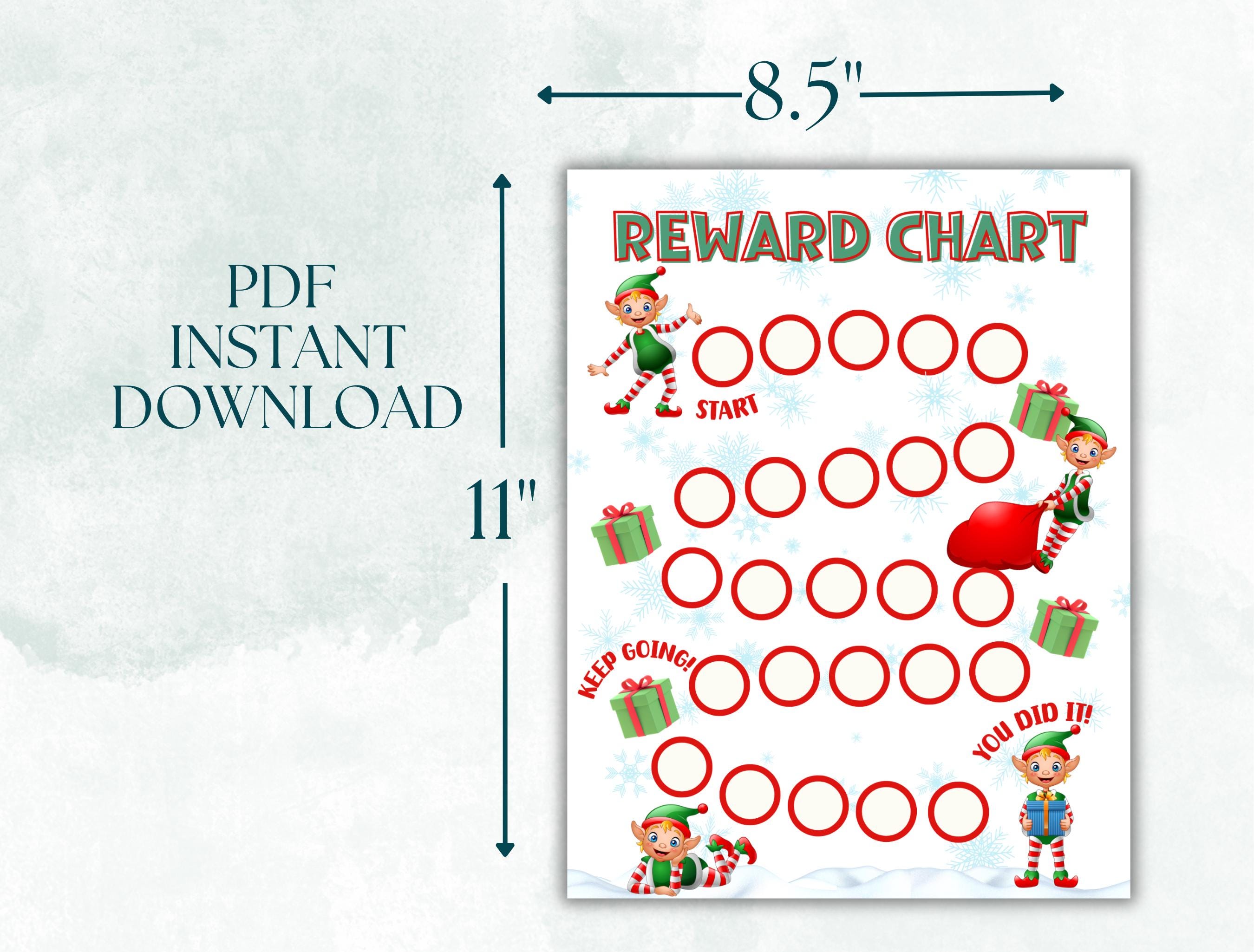 Elves Reward Chart, Printable Reward Chart, Behaviour Chart, Positive ...