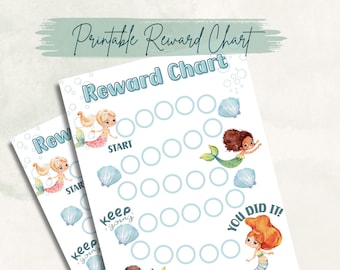 Mermaid Reward Chart - Etsy