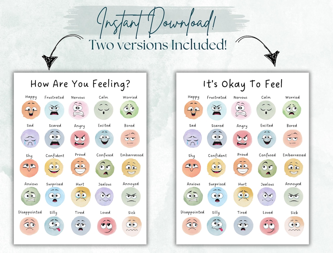 Boho How Are You Feeling Poster, Printable Emotions Chart, It's Okay to ...