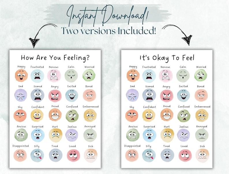 Boho How Are You Feeling Poster, Printable Emotions Chart, It's Okay to ...