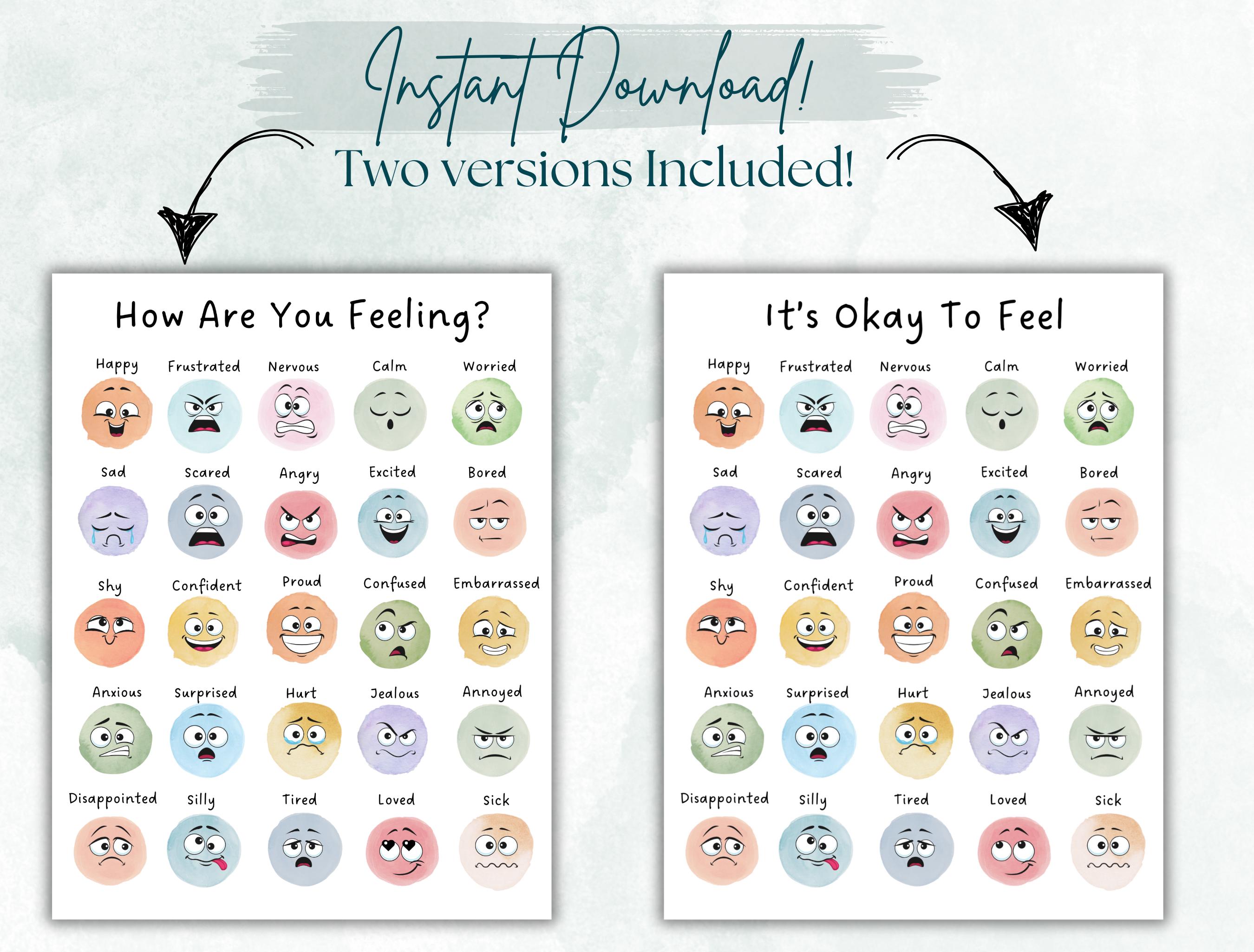 Boho How Are You Feeling Poster, Printable Emotions Chart, It's Okay to ...