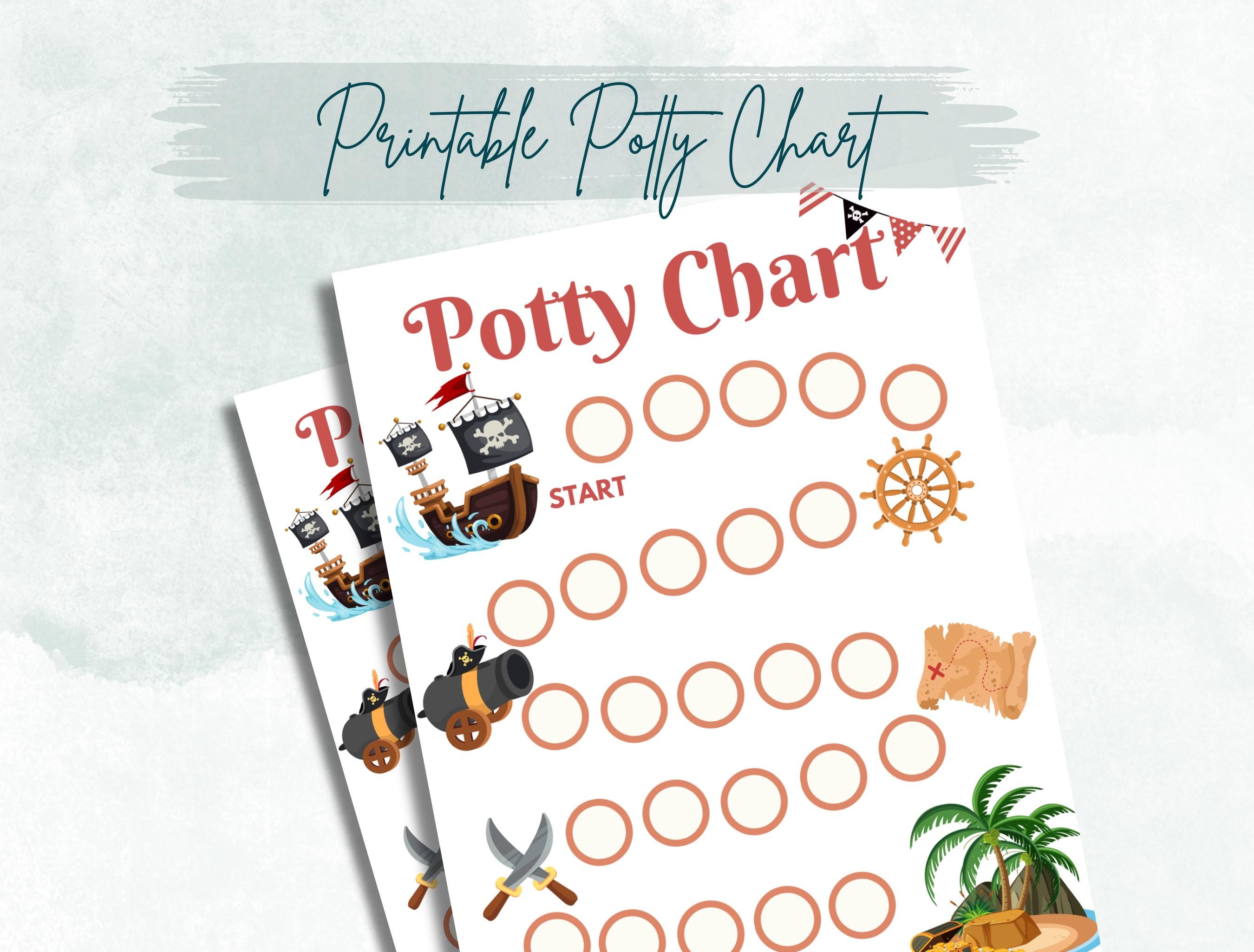 Pirate Potty Chart, Reward Chart, Printable Potty Chart, Toilet ...