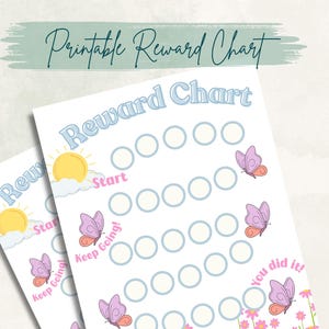 Butterfly Reward Chart for Kids, Positive Reinforcement (digital ...
