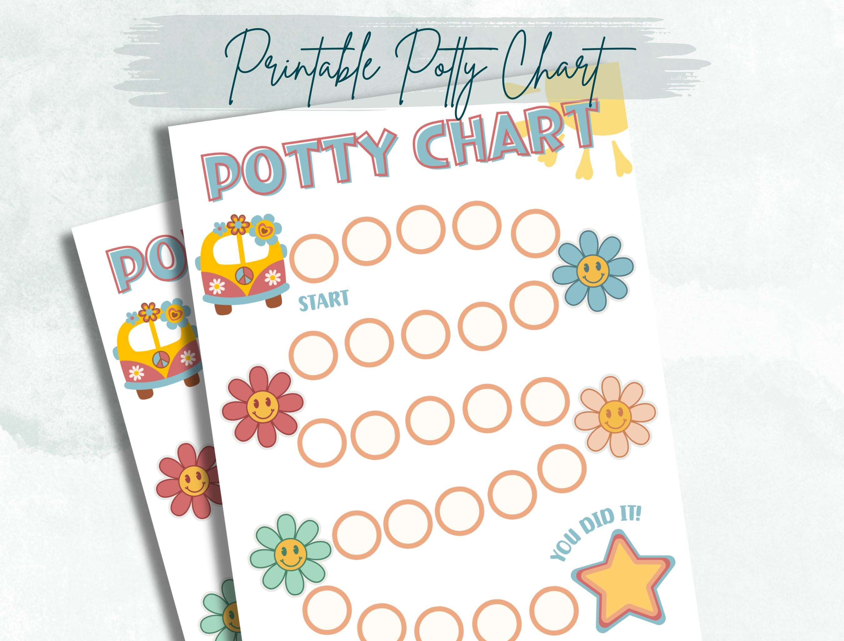 Groovy Potty Chart, Reward Chart, Printable Potty Chart, Digital Potty ...