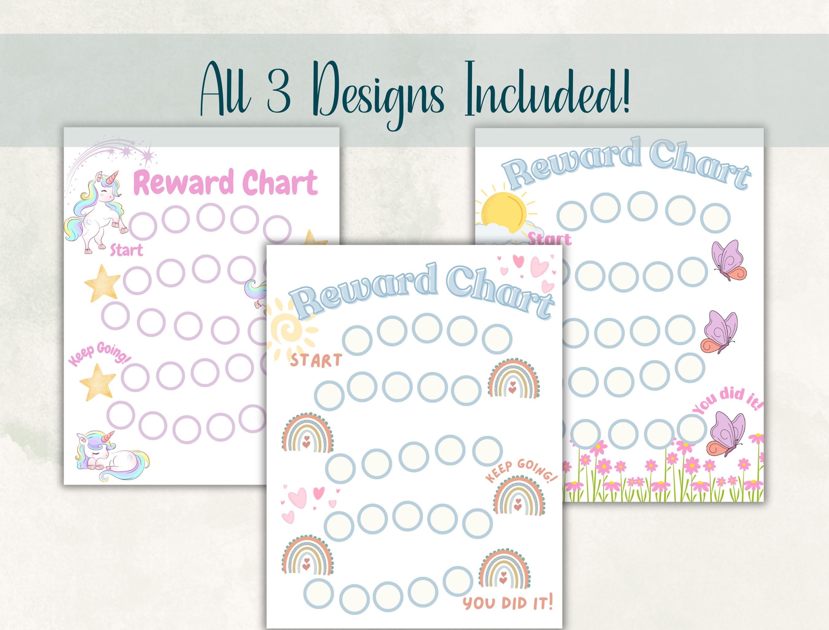 3 Pack Reward Chart Set for Kids, Printable Reward Chart, Behavior ...