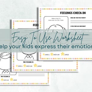 Emotions Check-in Worksheet, Feelings Chart (digital Download) - Etsy