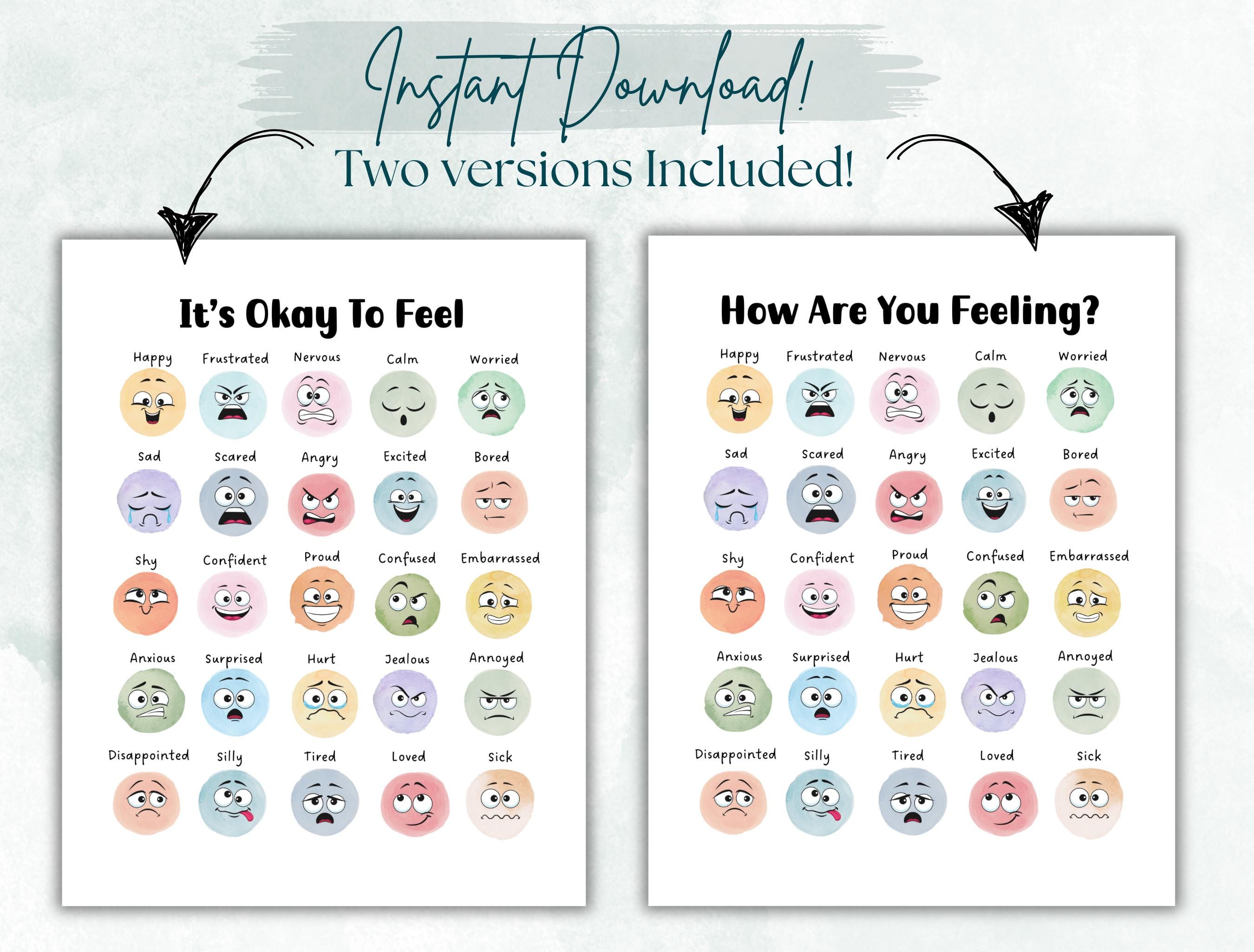 Boho How Are You Feeling Poster, Printable Emotions Chart, It's Okay to ...