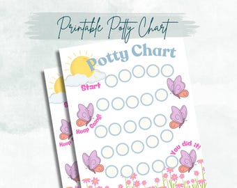Butterfly Potty Chart, Butterfly Reward Chart, Butterfly Potty Training ...
