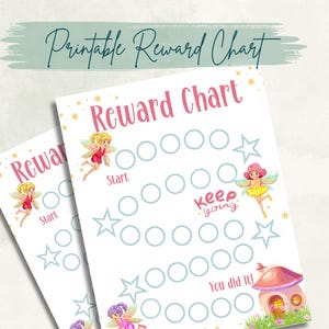 Fairy Reward Chart for Kids, Printable Reward Chart, You Can Do It ...