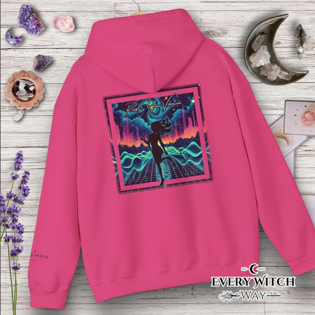 Raise Your Vibration Hoodie, Women Witch Sweatshirt, Manifestation Top ...