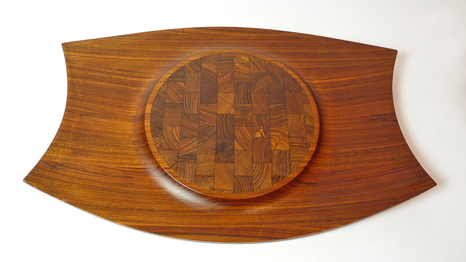 Jens Quistgaard IHQ Rare Woods Mutenye Tray For Dansk Designs Denmark jens-quistgaard-ihq-rare-woods-mutenye-tray-for-dansk-designs-denmark