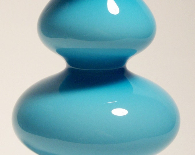 1960's Holmegaard Double-waisted Blue Cased Carnaby Glass Vase - Etsy