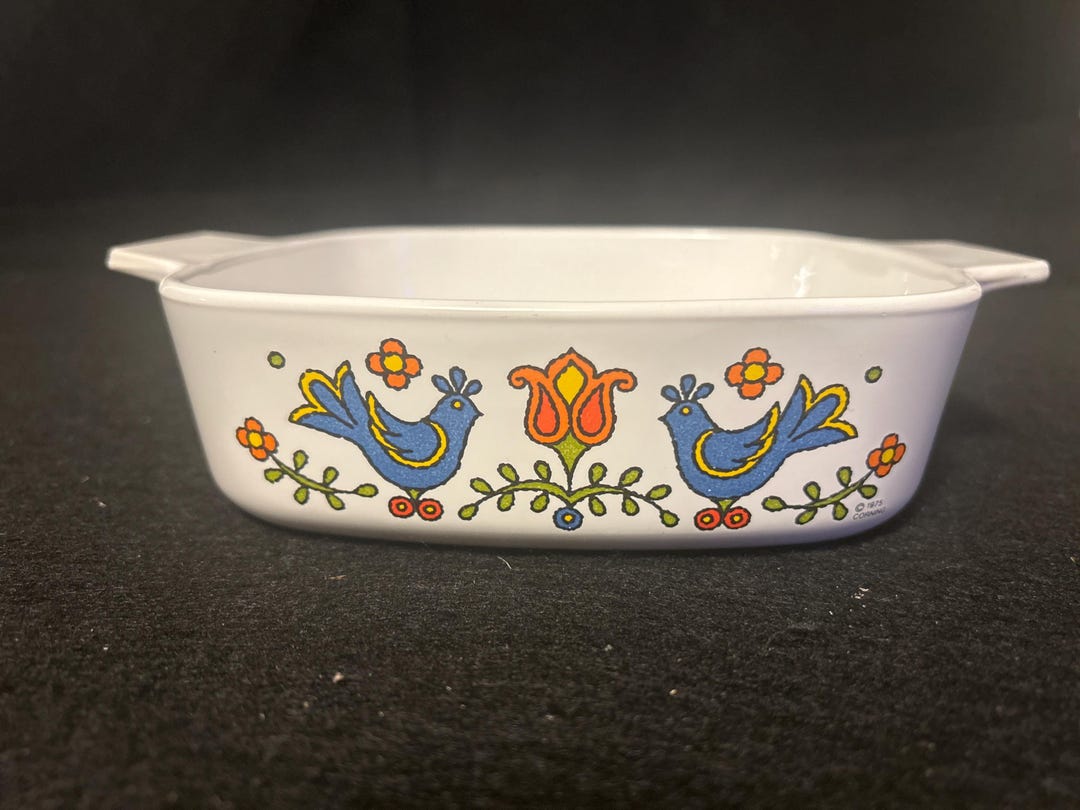 1 Quart Country Festival Corning Ware Ceramic Dish - Etsy