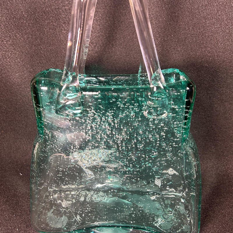 Glass Purse Vase - Etsy