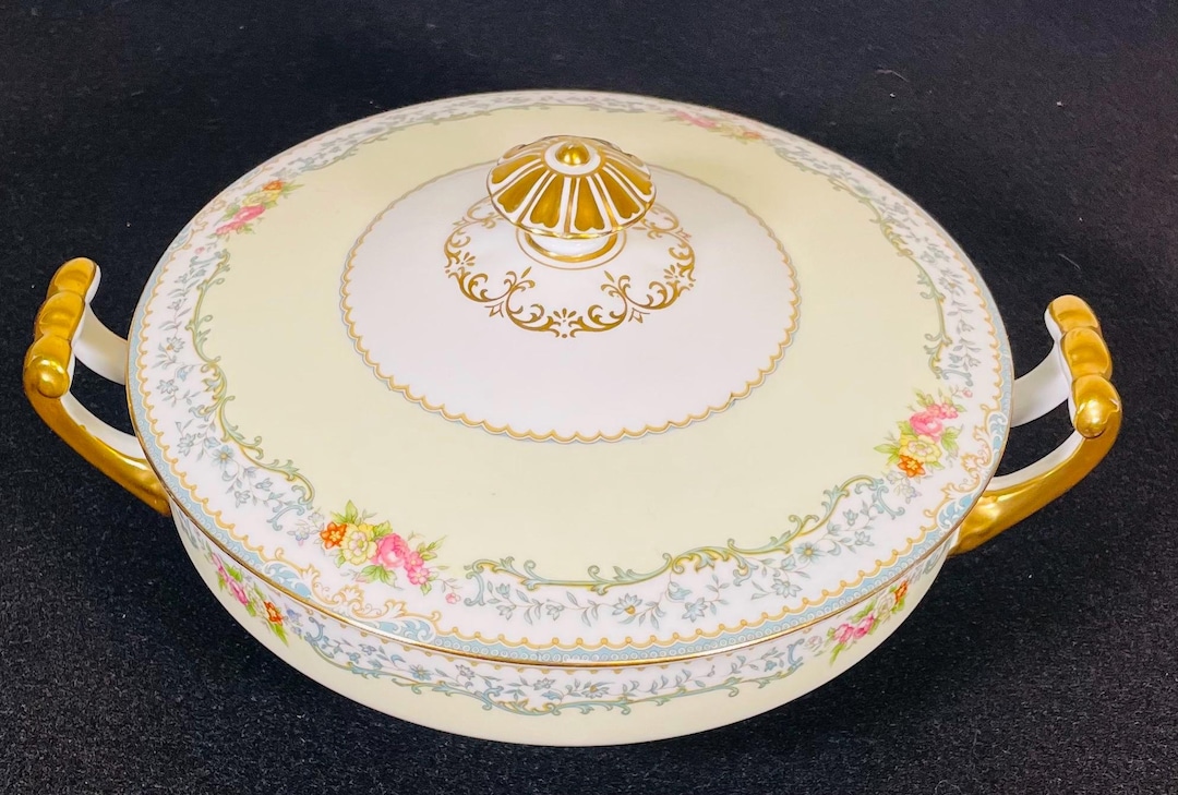 RARE NORITAKE WOODMERE Pattern 662 Gold Rimmed Casserole Dish - 8" - Etsy