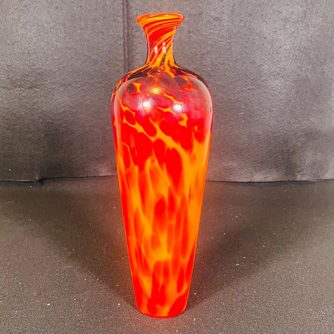 Hand Blown Glass Vase - Vitreous Matter Glass Studio - Etsy