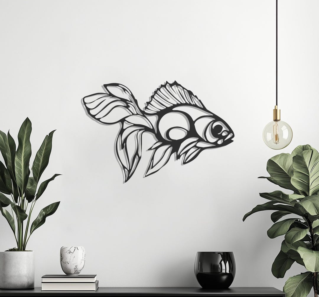 Elegant Goldfish Metal Wall Art Tranquil Aquarium-inspired Home Decor ...