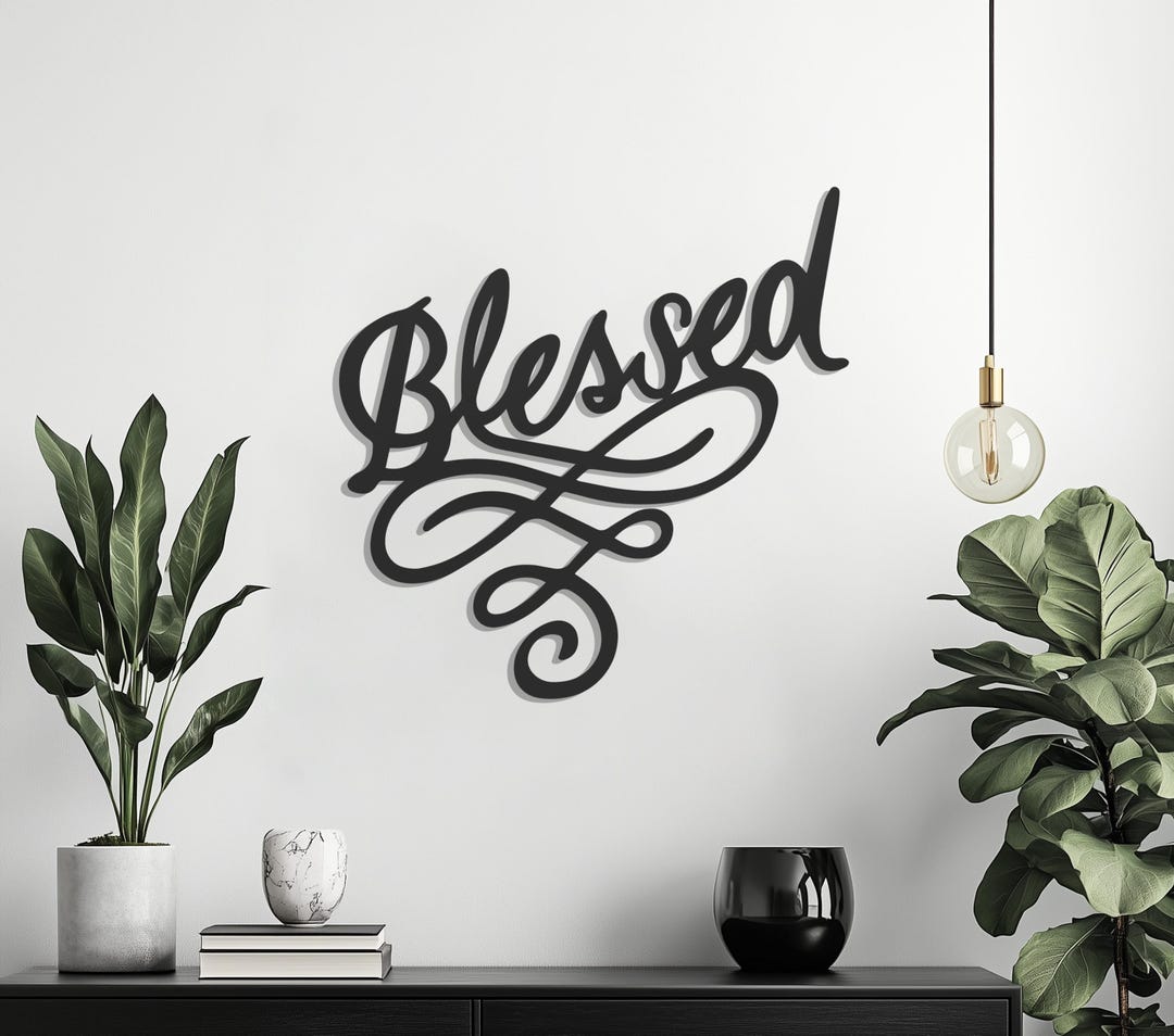 Blessed Wall Art Inspirational Metal Sign for Home & Bedroom Decor - Etsy